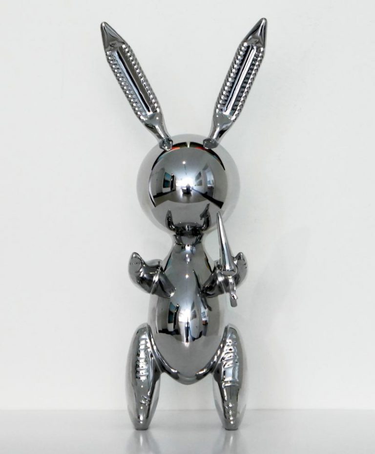 Balloon Rabbit Silver XL | Jeff Koons (After) | Art Gallery roxier